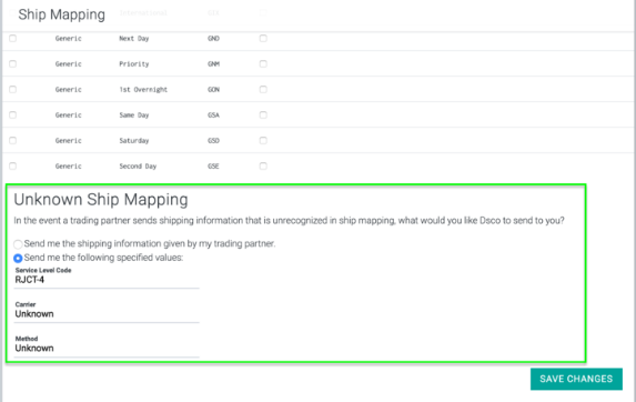Setting up supplier ship mapping
